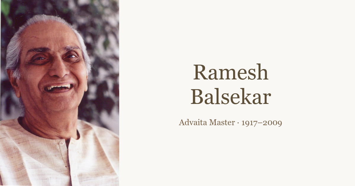 Ramesh Balsekar - Advaita Master